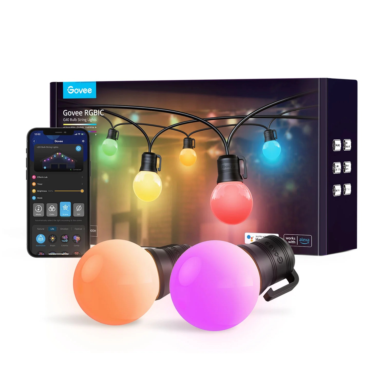 Govee G40 LED Outdoor Bulb String Lights H7041 | LamaN-Lighting