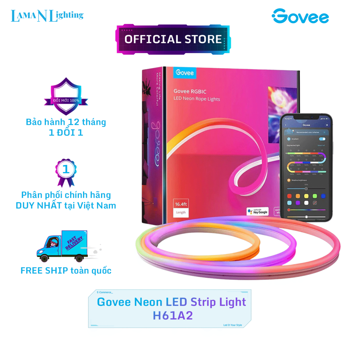 Govee Wi-Fi RGB LED Strip Lights H6110 | LamaN-Lighting