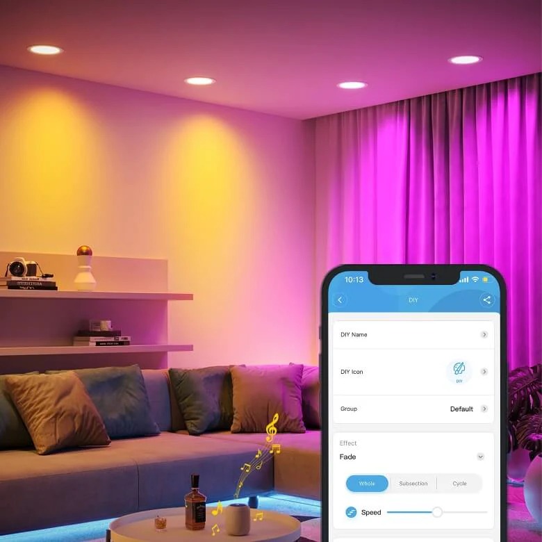 Govee Smart RGBWW Recessed Lights 4 Pack H601A | LamaN-Lighting