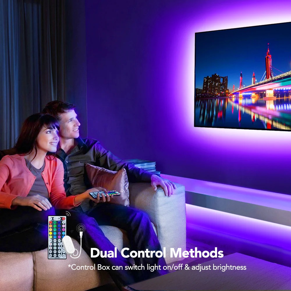 Govee RGB LED Strip Lights with Remote Control (2*16.4ft) H6189 | LamaN ...